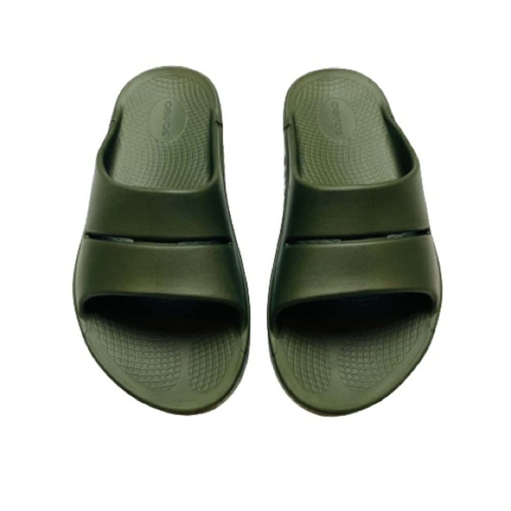Oofos Ooaah Army Green Recovery Comfort Slide Sandal … - Gem